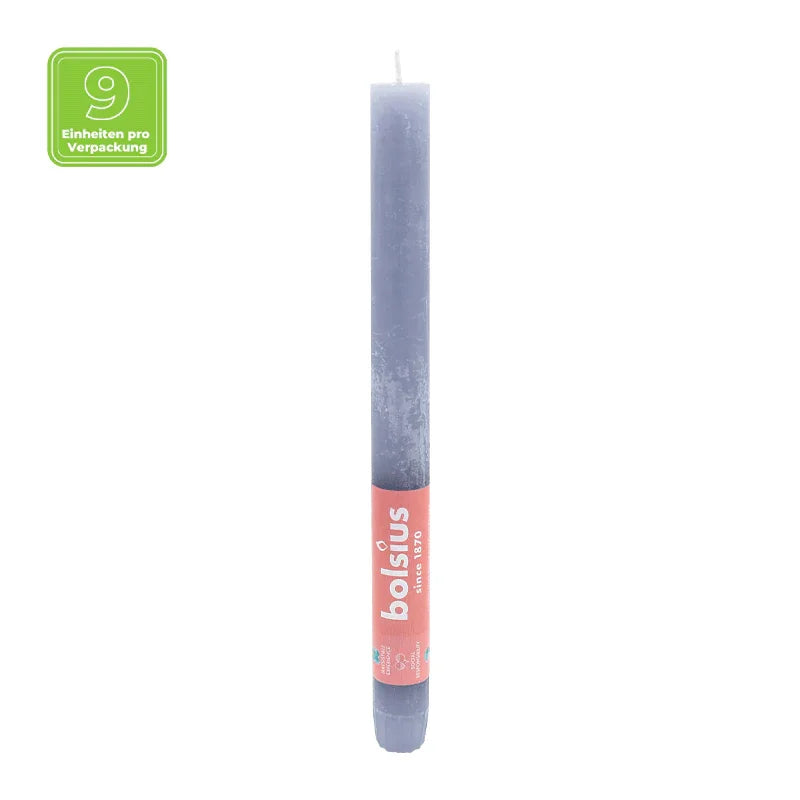 Stabkerzen Rustik Schiefer Blau, 23/270 mm, BOLSIUS, 9 St. – luterna.de
